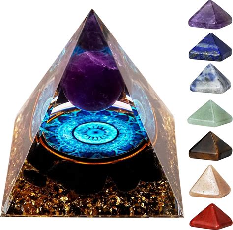 Miyouluna Orgone Pyramid For Chakra Reiki Orgonite