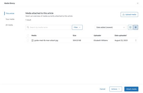 Working With Attachments In The Media Library Zendesk Help