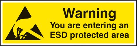 Warning You Are Entering An Esd Protected Area Sign Uk Warning