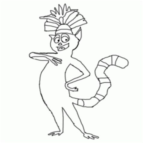 Madagascar Coloring Pages King Julien Coloring Home