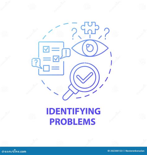 Identifying Problems Concept Icon Stock Vector Illustration Of Dark