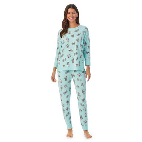 Womens Cuddl Duds® Sweater Knit 34 Sleeve Pajama Top And Banded