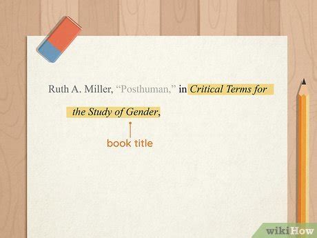 5 Ways To Cite A Book Chapter Wikihow