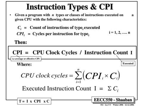 ppt cpu performance evaluation cycles per instruction cpi powerpoint presentation id 195301