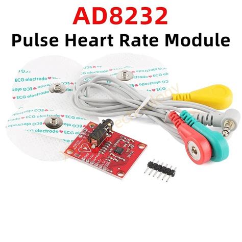 Ad8232 Ecg Measurement Pulse Heart Rate Monitor Sensor Module Kit With