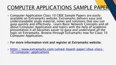 Ppt Detailed Computer Application Class 10 Cbse Sample Papers