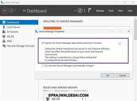 Configure The Refresh Interval For Server Manager Effectively