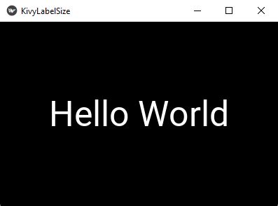 Kivy Label Widget My Courses