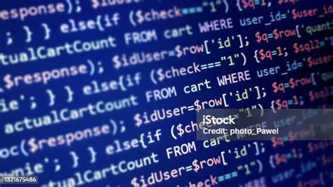 Php Programming Language On Computer Screen Monitor Technology Concept Background Of Program