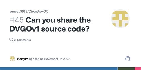 Can You Share The DVGOv Source Code Issue Sunset DirectVoxGO GitHub