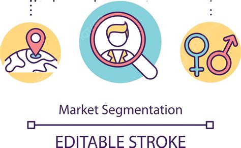 Market Segmentation Concept Icon Abstract Audience Global Vector