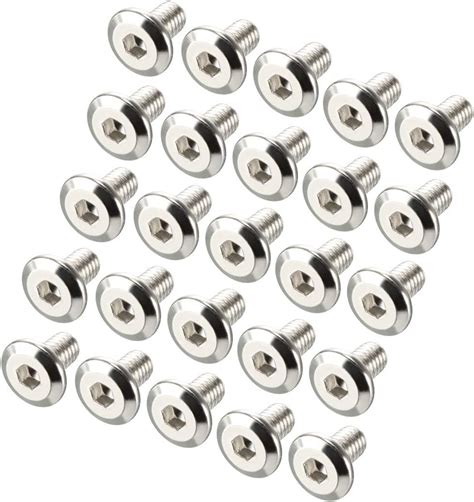 Jp Uxcell 六角穴付ボルト 六角ソケットヘッドネジ ファスナー カーボンスチール製 M6x10mm 25個入