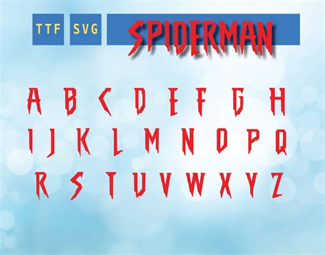 Spiderman Font Svg Spider Font Svg Spider Clipart Svg Etsy New Zealand Images And Photos Finder