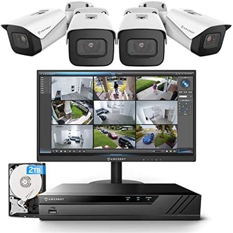 Amazon Amcrest 4K Security Camera System W 8CH PoE NVR 4 X 4K