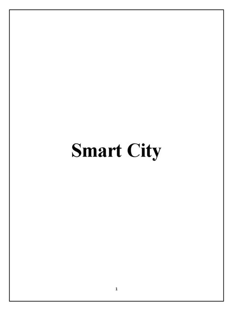 Smart City Project Management Pdf Internet Of Things City