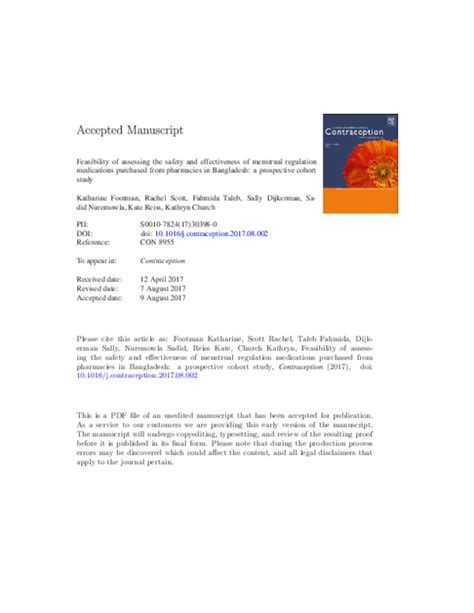 Pdf Feasibility Of Assessing The Safety And Effectiveness Of