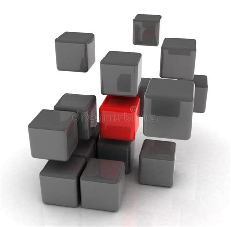 Red Cube Stock Illustration Illustration Of Reflective 28638241