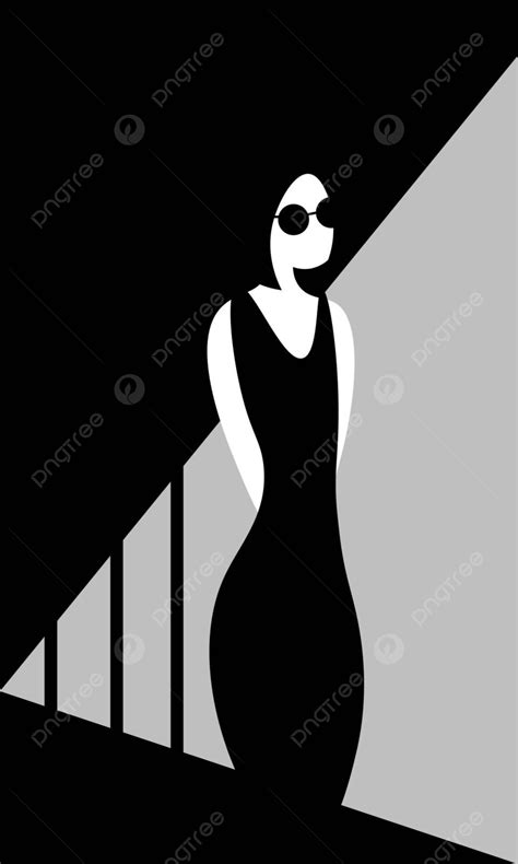 Hình ảnh Người Phụ Nữ Bị Che Khuất Trong Bóng Râm Hình Tròn Và Váy đen