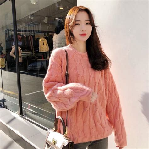 秋冬新款高領毛衣女 保暖內搭上衣寬鬆針織打底衫糖果色系粗麻花純色毛衣 露天市集 全台最大的網路購物市集