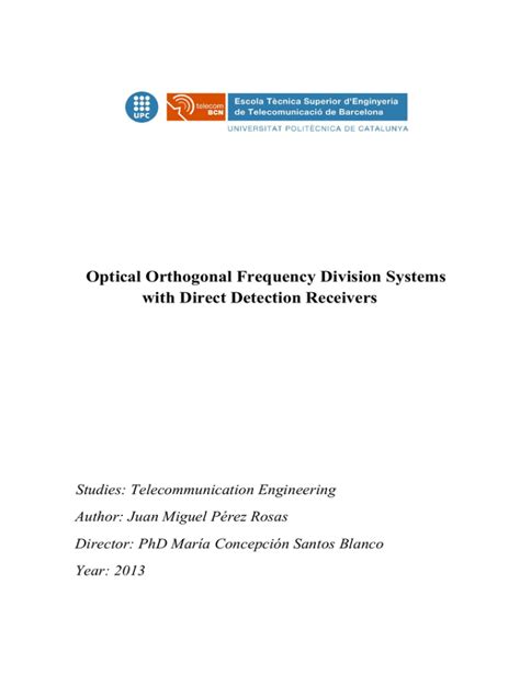 Optical Orthogonal Frequency Division Systems With Direct