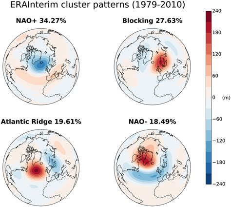 Spatial Patterns Of The Four Regimes Defined By The Cluster Centroids Download Scientific