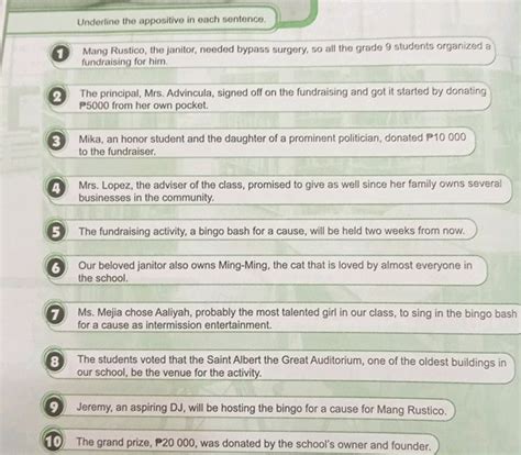 Underline The Appositive In Each Sentence Studyx