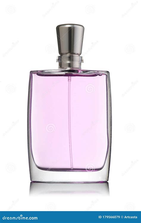 Pink Perfume Bottle On A White Background Stock Image Image Of