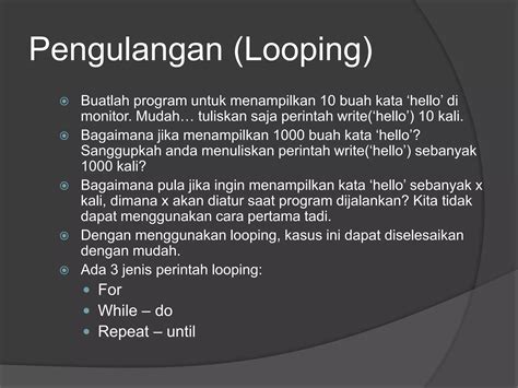 Materi9 Perulangan Looping Ppt