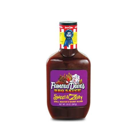 Famous Daves Bbq Sauce Sweet And Zesty 567g Usa Foods