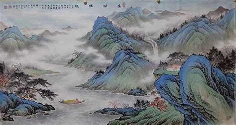 黄开前青绿山水画清远高妙气象高华 知乎