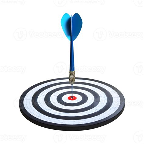 Ai Generated 3d Dart Hitting On Target At The Center Business Isolated