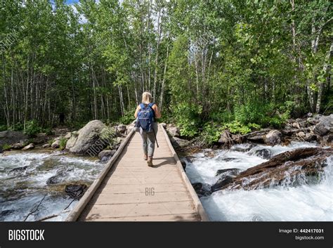 Blonde Woman Hiker Image And Photo Free Trial Bigstock