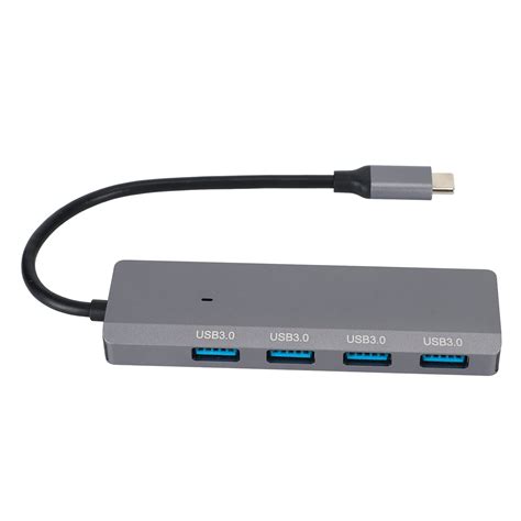 Usb C Hub 4 Puertos Usb30 Aleación De Aluminio Ligero 5gbps Disipación