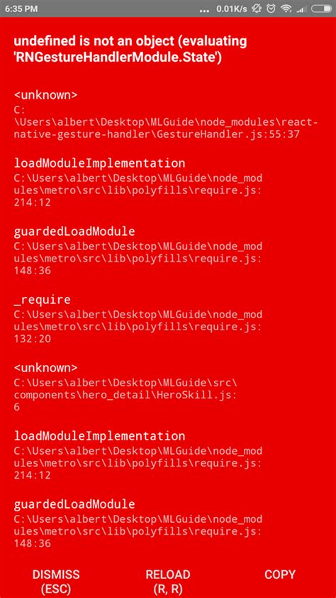 Undefined Is Not An Object Evaluating RNGestureHandlerModule State Issue Software