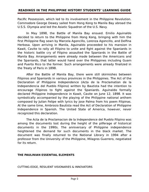 Solution Module 2 Lesson 6 The Act Of Declaration Philippine