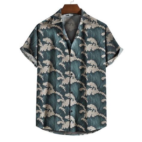 Camisa De Botão Tempestade De Surf Ondas Do Mar Ao Vento Shopee Brasil