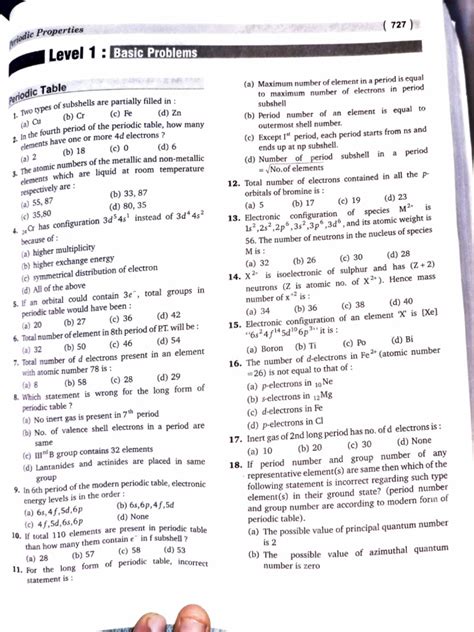 Periodic Table Home Work 1 I Porr Pdf