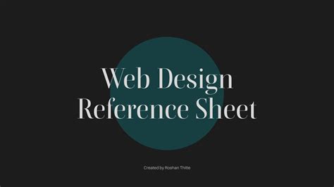 Web Design Reference Sheet Figma