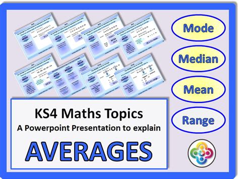 Averages Mode Median Mean And Range KS4 Teaching Resources