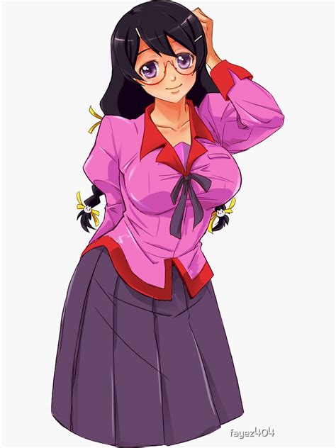 Tsubasa Hanekawa Fanart Sticker By Fayez404 Redbubble