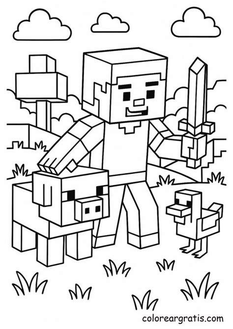 Desenho Minecraft Para Imprimir Desenhos Imprimir E Colorir Desenhos