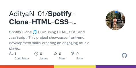 GitHub AdityaN Spotify Clone HTML CSS JavaScript Spotify Clone Built Using HTML CSS