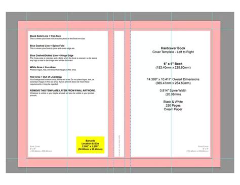 Book Cover Template 6x9