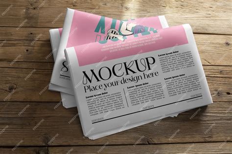 Newspaper Magazine Mock Up Design Premium Psd