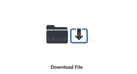 Downloading File Graphic With Folder And Arrow Indicator Stock Image Image Of Business