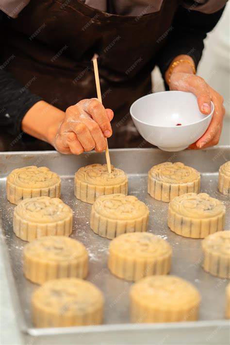 Premium Photo Mooncake Making Process A Mooncake Is A Chinese Bakery