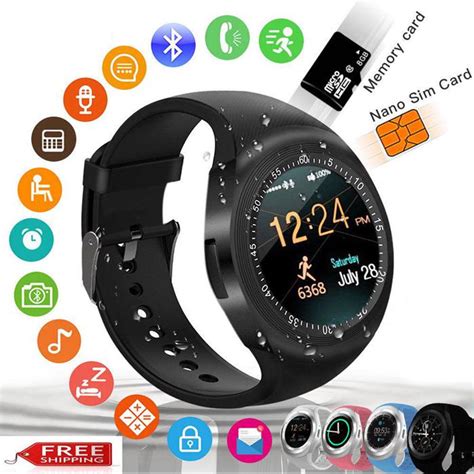 Buy Y1 Smartwatch Waterproof Mens Watches Support Sim Card Android Bluetooth Black Smart Watch