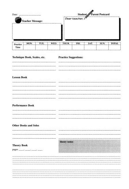 Piano Assignment Sheets Ashley Danyew