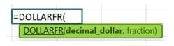 DOLLARFR Excel Function Syntax Examples How To Use
