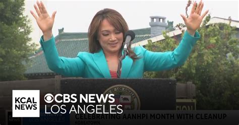 Kcal News Anchor Suzie Suh Emcees Community Cleanup For Aanhpi Month